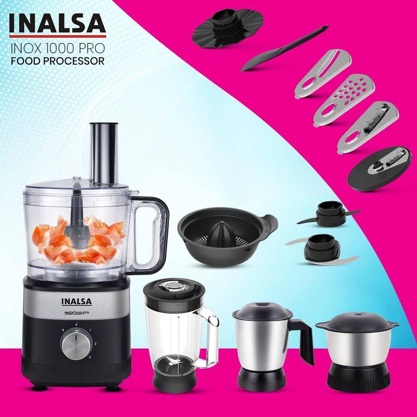 Inalsa Food Processor 1000 W Mixer Grinder Price in India - Buy Inalsa ...