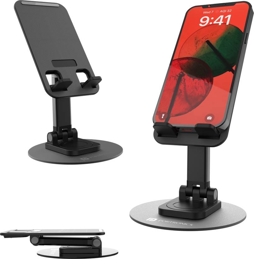 Portronics Mobot II Multifunctional with 360- Desktop Mobile Holder ...