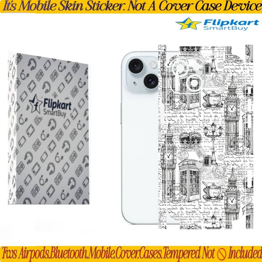 Flipkart SmartBuy I PHONE 15_MOBILE SKIN sticker(BACK+SIDE+CAMERA)CLOCK ...