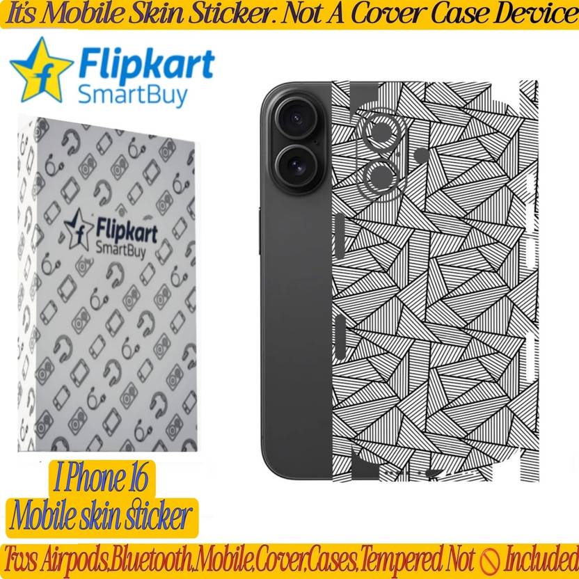 Flipkart SmartBuy I PHONE 16_mobile skin back+side back panel ...