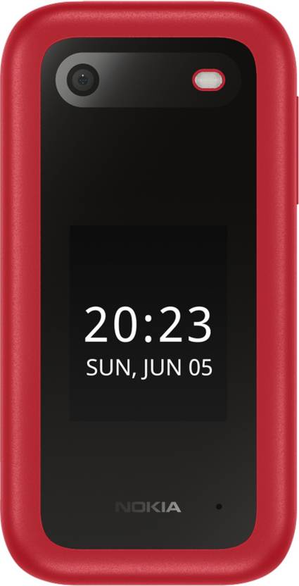 Nokia 2660 Flip 4G Volte Red keypad Mobile with Dual Sim & Screen, MP3 ...