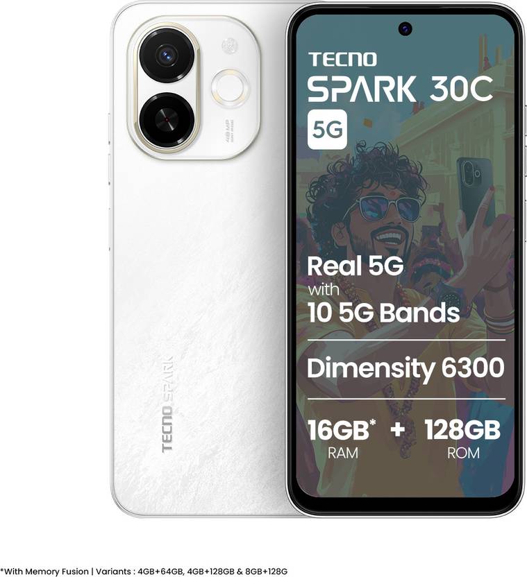 Tecno Spark 30C 5G ( 128 GB Storage, 8 GB RAM ) Online at Best Price On Flipkart.com