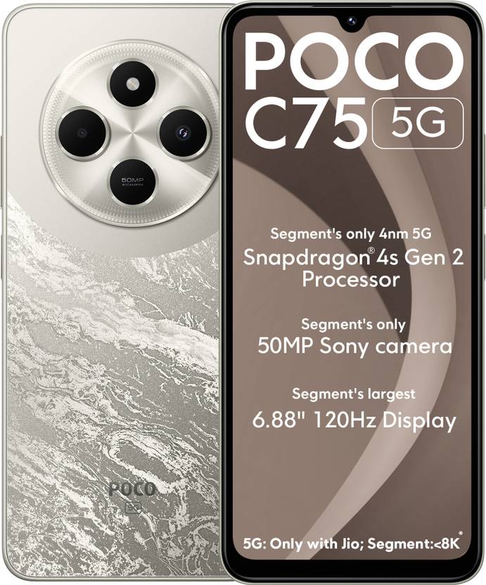 POCO C75 5G ( 64 GB Storage, 4 GB RAM ) Online at Best Price On Flipkart.com