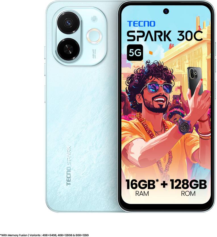 Tecno Spark 30C 5G ( 128 GB Storage, 8 GB RAM ) Online at Best Price On Flipkart.com