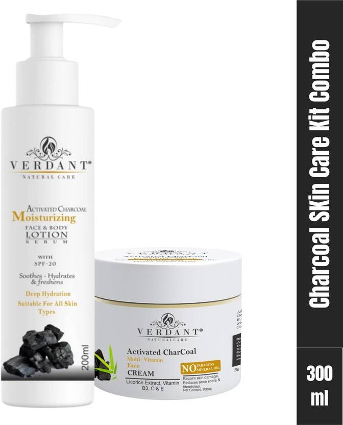 Verdant Natural Care Activated Charcoal Body Lotion with SPF 20 (200ml ...