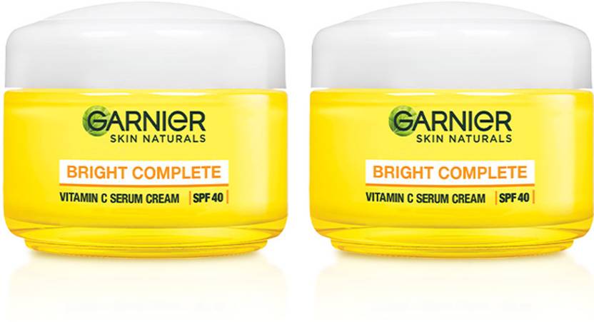GARNIER Bright Complete Serum Cream SPF 40 45g (Pack of 2) Price in ...
