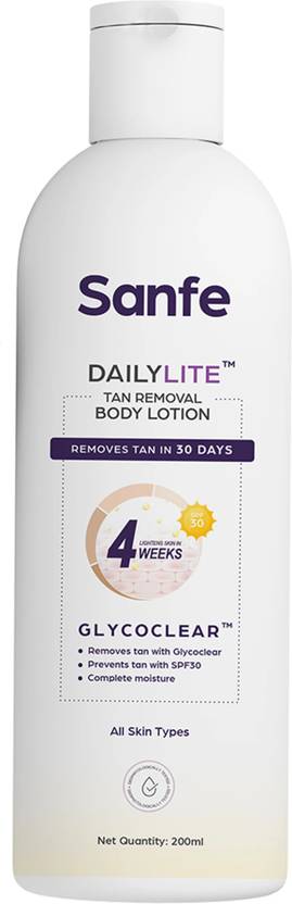 Sanfe Dailylite Tan Removal Body Lotion For Women, Detan Lotion ...
