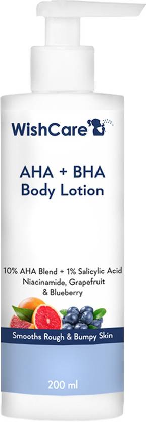 WishCare 10% AHA + 1% BHA Body Lotion - Smooths Rough & Bumpy Skin ...