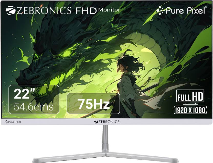 ZEBRONICS 54.61 cm (22 inch) Full HD VA Panel with 16:9 Aspect Ratio ...