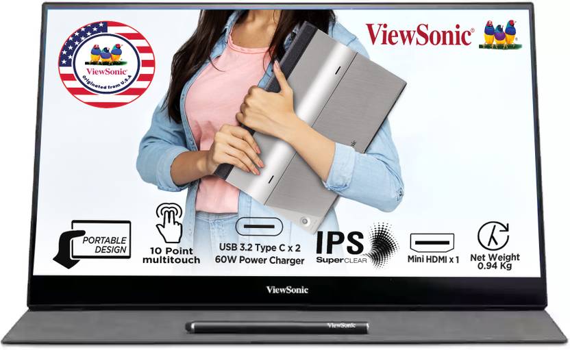 ViewSonic 39.62 cm (16 inch) Full HD IPS Panel Monitor (TD1655) Price ...