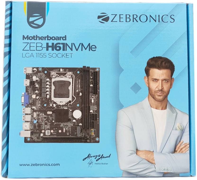 ZEBRONICS ZEB-H61 LGA 1155Socket Micro-ATX Intel H61 Express Chipset ...