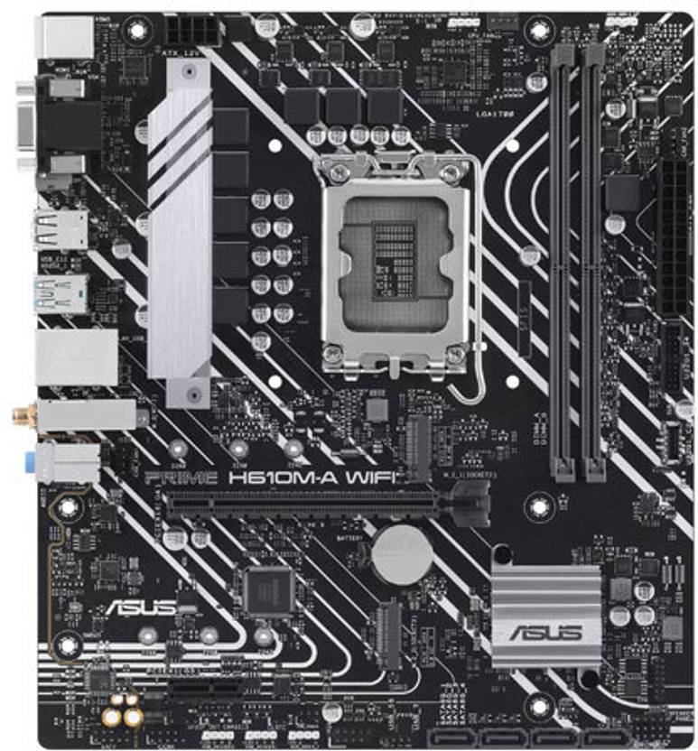 ASUS PRIME H610M-A WIFI Intel® H610 (LGA 1700) mATX with DDR5 LGA ...