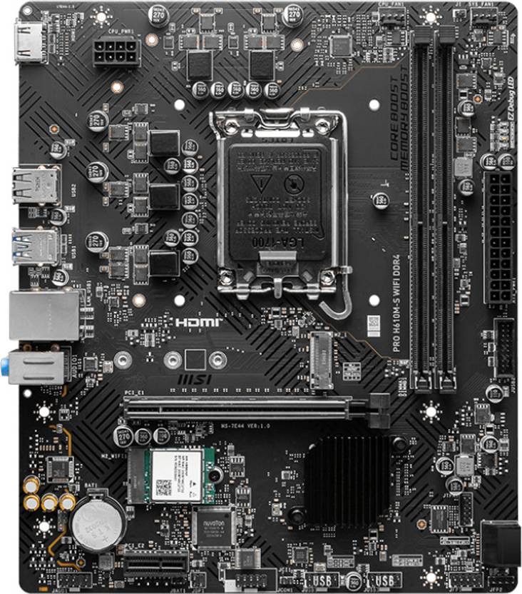 MSI PRO H610M-S WIFI BT DDR4 AM4Socket Micro-ATX Intel H61 Chipset DDR4 ...
