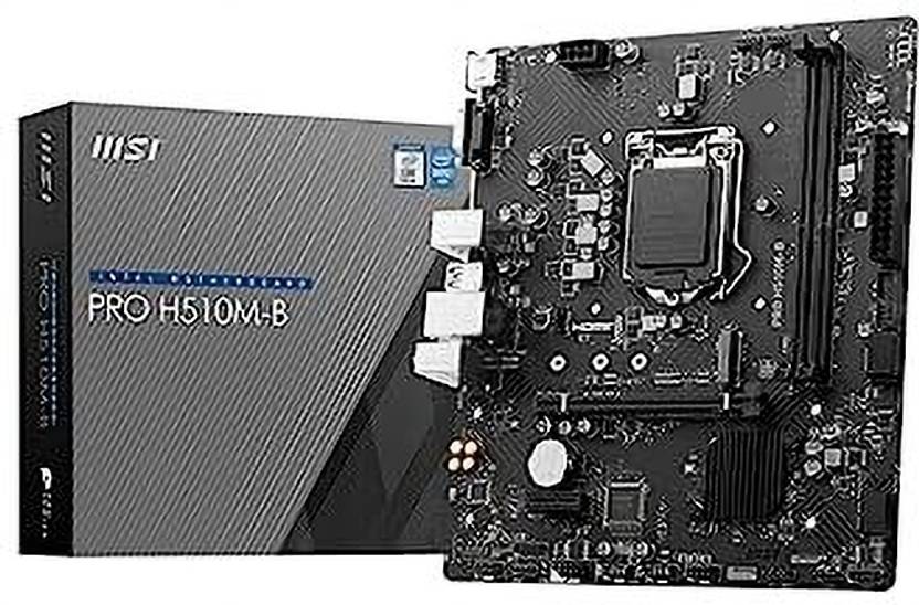 MSI PRO H510M-B Motherboard, Micro-ATX LGA 1200Socket Micro-ATX Intel ...