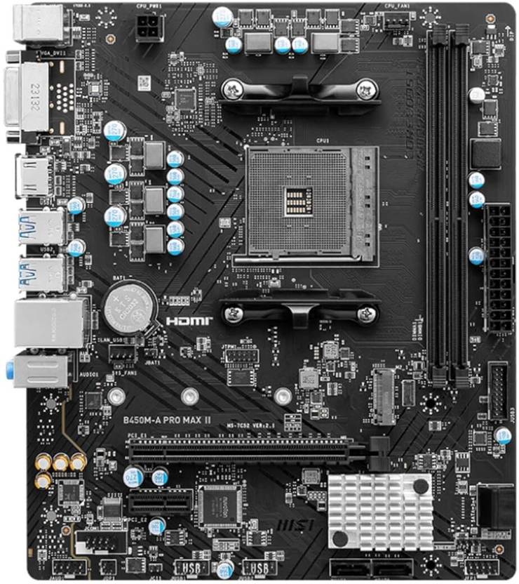 MSI B450M-A PRO MAX II DDR4 AM4Socket ATX AMD B450 Chipset DDR4 ...