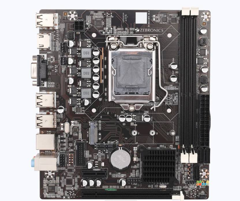 ZEBRONICS ZEB-H61 M2 WITH NVME SSD SLOT MOTHERBOARD LGA 1155Socket ...