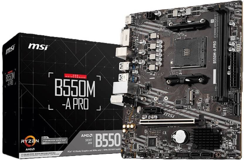 MSI B550M-A PRO | Micro-ATX AM4Socket Micro-ATX AMD B550 Chipset DDR4 ...