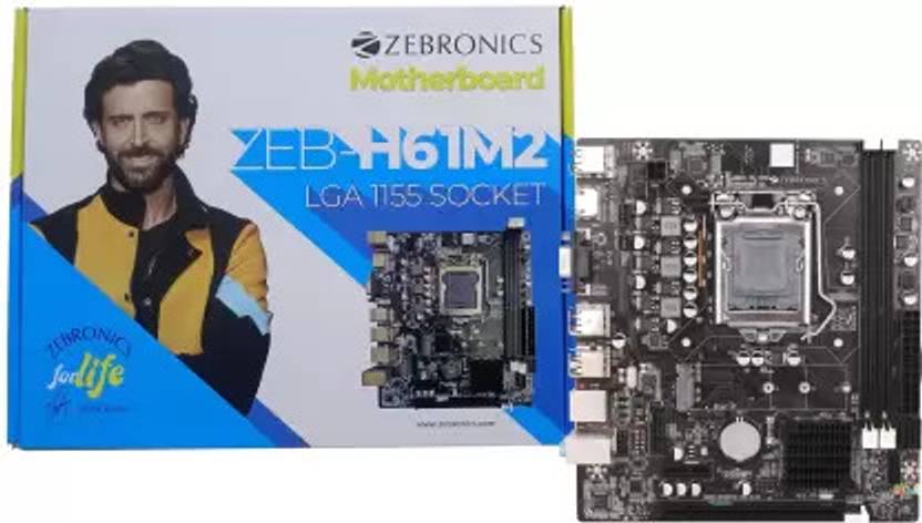 ZEBRONICS Zeb H-61M2 Motherboard LGA 1155 Socket with M2 slot LGA ...