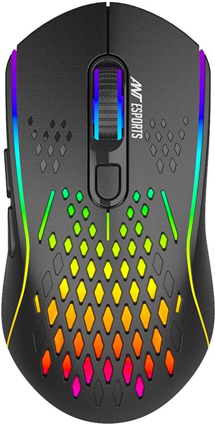 Ant Esports GM700, Rechargeable with Honeycomb Shell,11 Led Light Modes ...