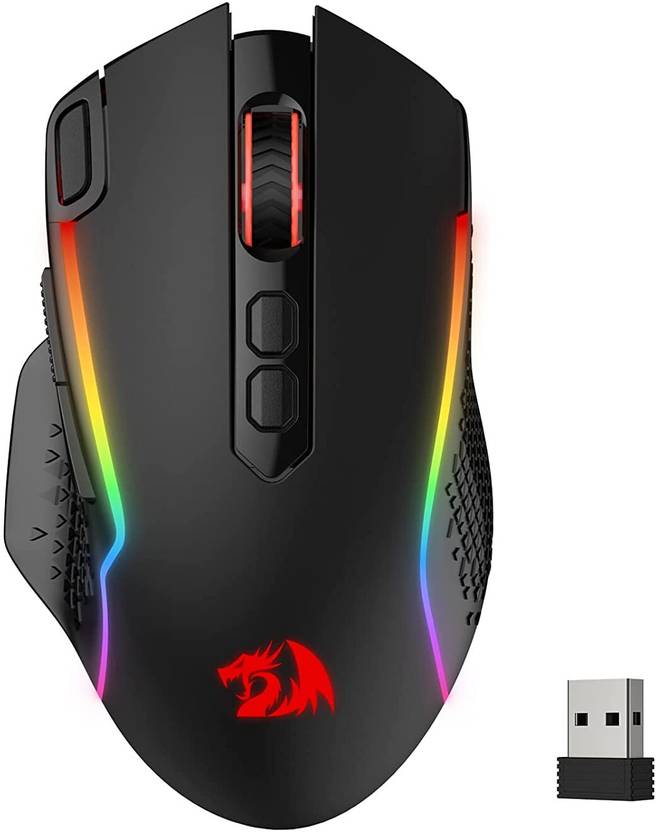 Redragon M810 RGB Pro Wireless Ambidextrous Optical Gaming Mouse with ...