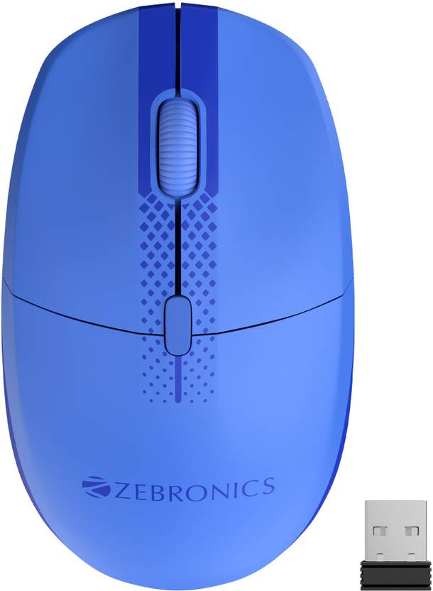 ZEBRONICS ZEB-POP 2.4GHz Wireless Mouse Nano Receiver, 4 Buttons (BLUE ...