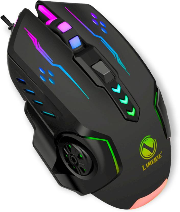 Rocketek Colorful Light Effect Ergonomic Gaming Mice with 4-level ...
