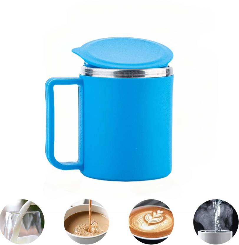 Clay Plus Coffee mug Unbreakable Tea Coffee Double Wall Insulated With ...