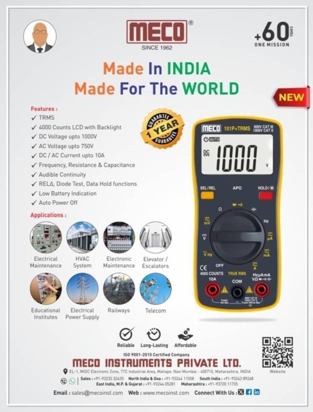 HTY MECO 101P+ Pocket Size Digital Multimeter Digital Multimeter Price in India - Buy HTY MECO ...