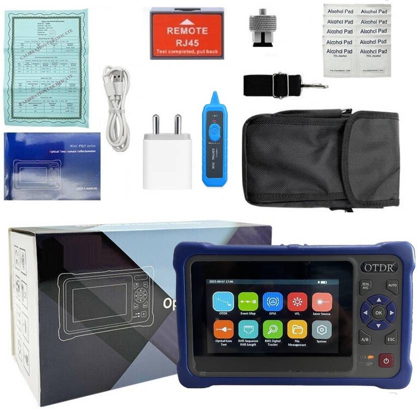 Techtest Mini Otdr For Fiber Optic 1310 1550nm 26 24db 100km Multi Function Fiber Tester Digital