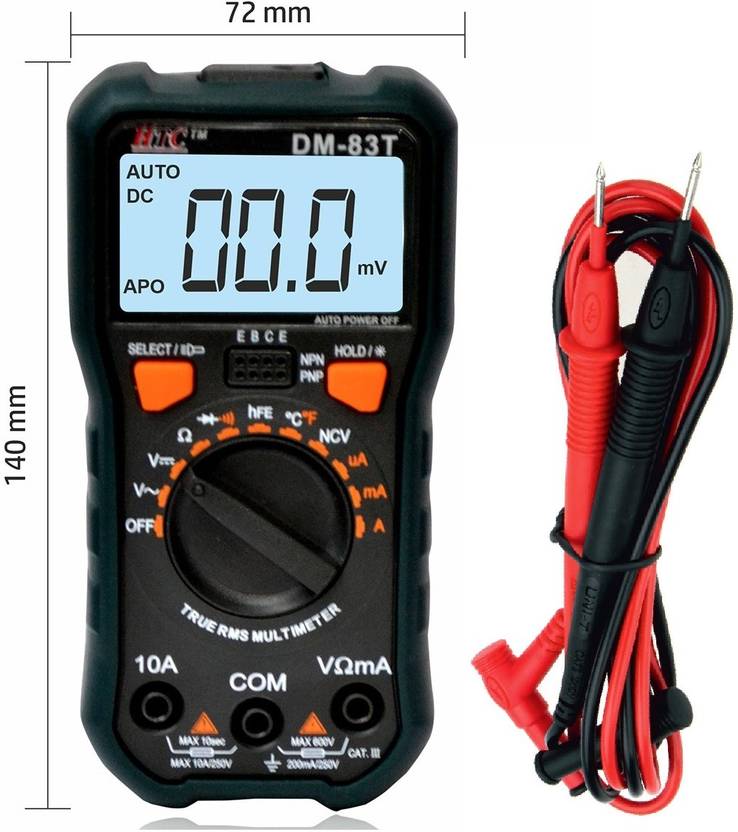 HTY HTC DM83T 2000 Counts Digital TRMS 3½ Digit Multimeter with ...