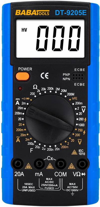 BABATOOLS DT9205E Digital Multimeter Price in India - Buy BABATOOLS ...