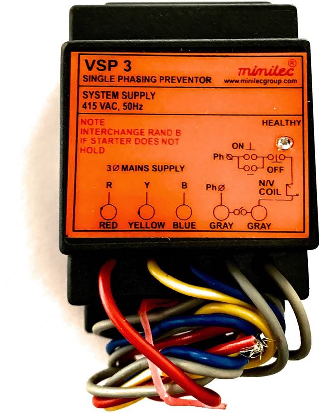 MINILEC ORIGINAL VSP3/415 VAC PHASE FAILURE / PREVENTER RELAY ...