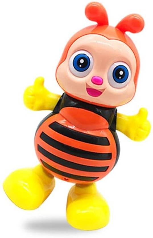 Fun and Learn Dancing Bee Toy with Light Effect, Orange and Black ...