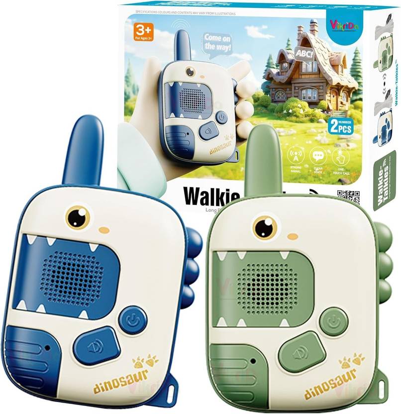 VikriDa Dino Kids Mobile Phone Set Long-Range Play Phones Green & Blue ...