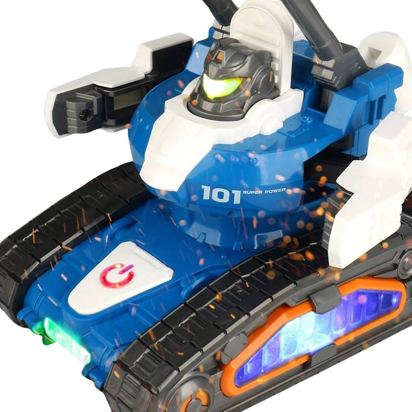 BAIRNINO 2-in-1 Transformer Tank to Robot, Bump-and-Go, LED & Music - 2 ...