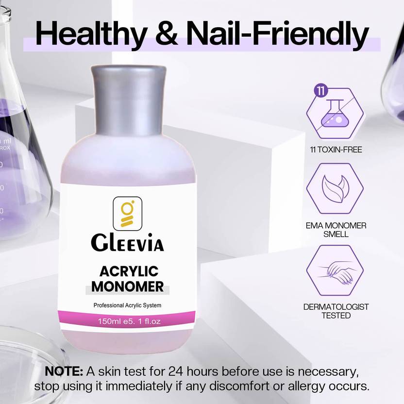 Gleevia Professional Purple Liquid Monomer for Acrylic Powder & Nail ...