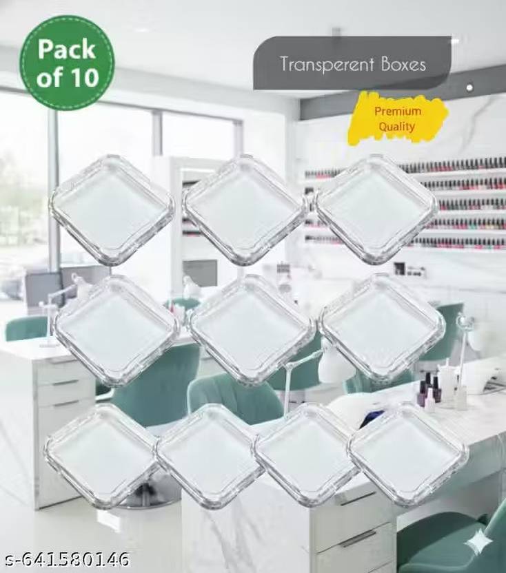 AURAVE Transparent Nail Storage Box – Pack of 10 5 - Price in India ...