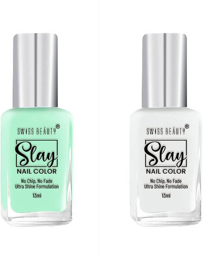 SWISS BEAUTY Slay Nail Color Ultra Shine Formulation (SB-114) (NO-6+7 ...