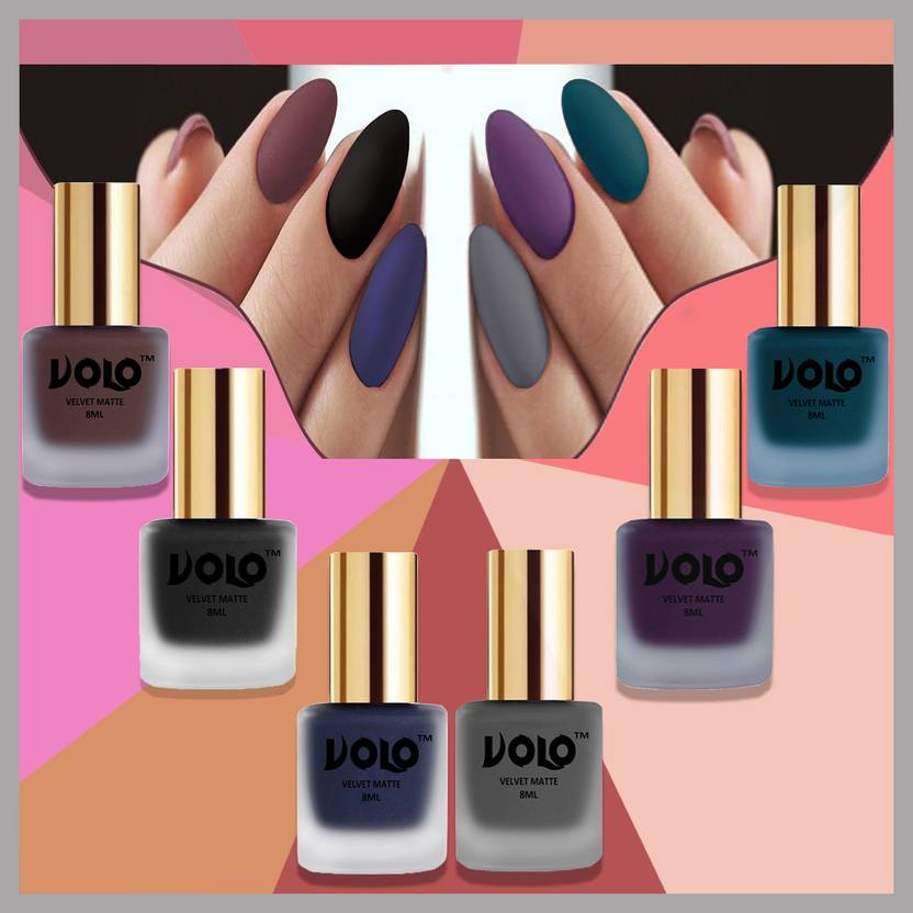 Volo Velvet Dull Matte Posh Shades Party Girl Range Nail Polish Sets ...