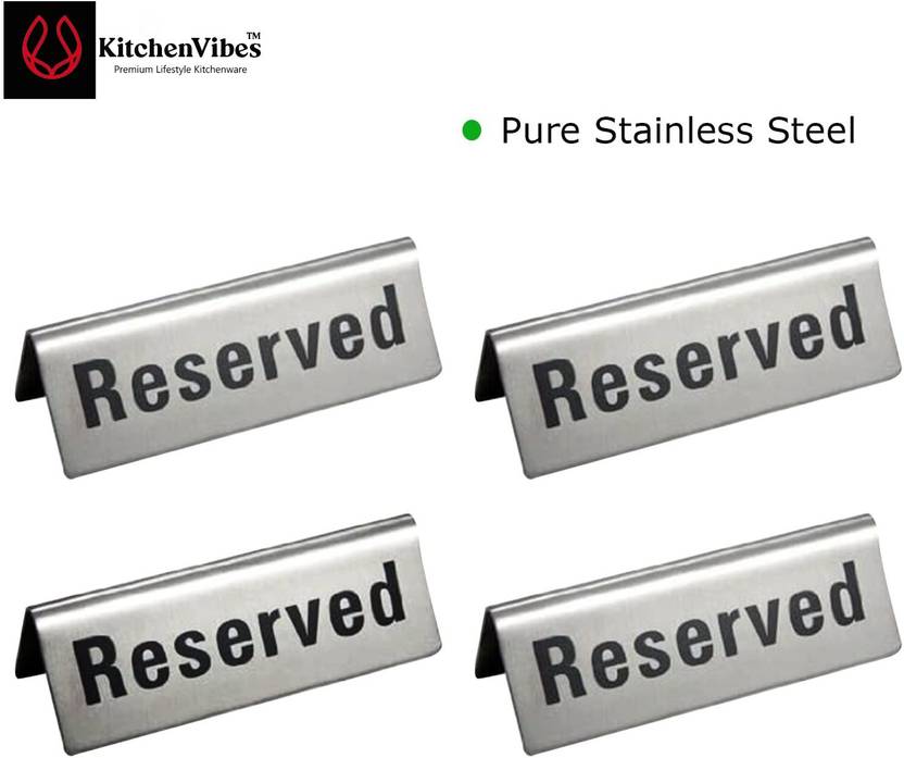 SIGNAGE AND BOARDS SOLUTION Steel reserved desk signage board Name ...