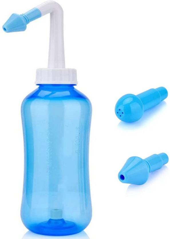 Healthcave Jal Neti Bottle 300 ml Sinus Rinse and Nose Cleaner Nasal Pressure Manual Nasal ...