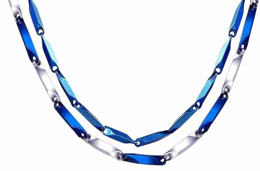 vien Stylish rise link chain combo pack titanium plated stainless steel ...