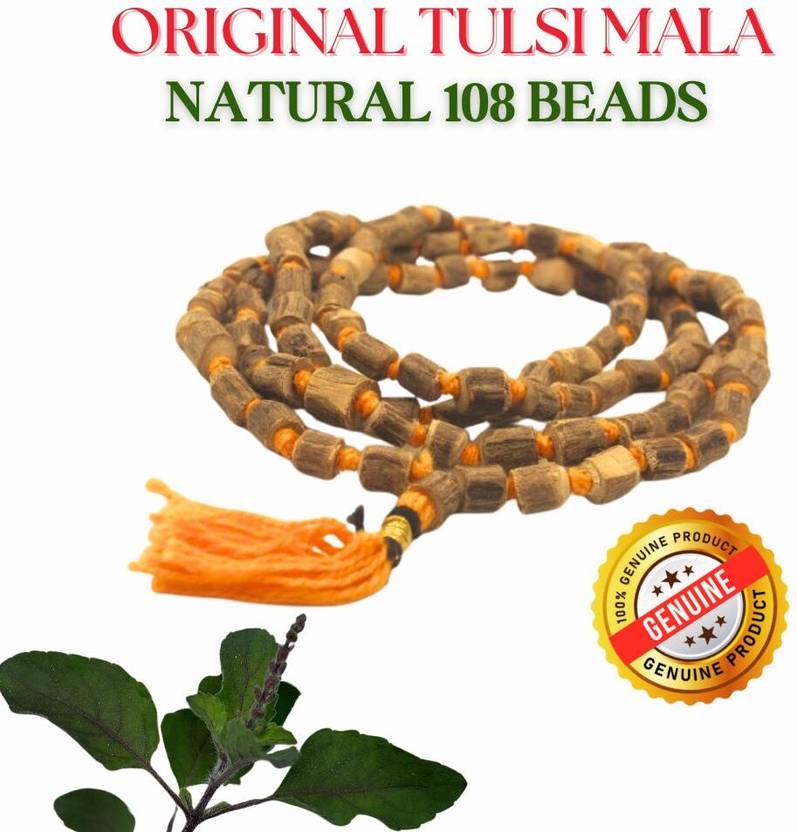 CRAFTSMALL Original TULSI MALA Natural 108 Beads+TULSI KANTHI MALA ...