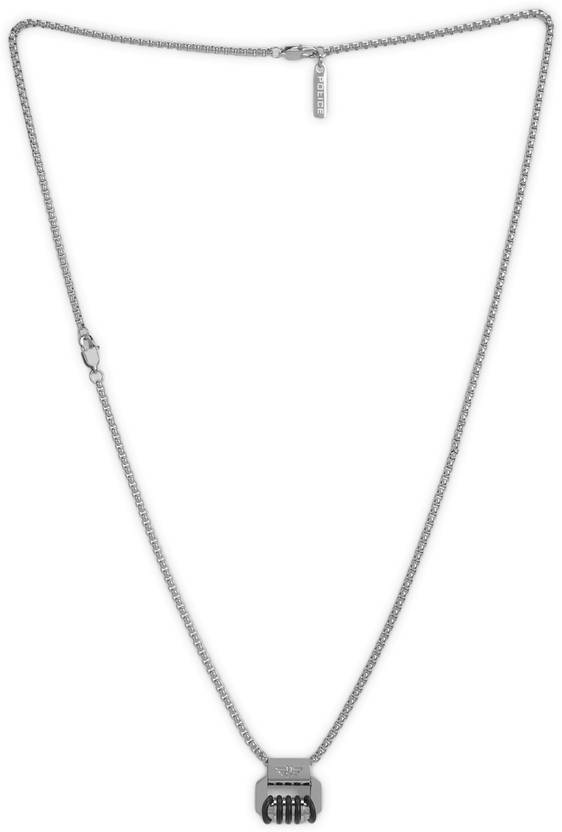 Police Necklace for Men silver -PEAGN2211501 Leather Chain Price in ...