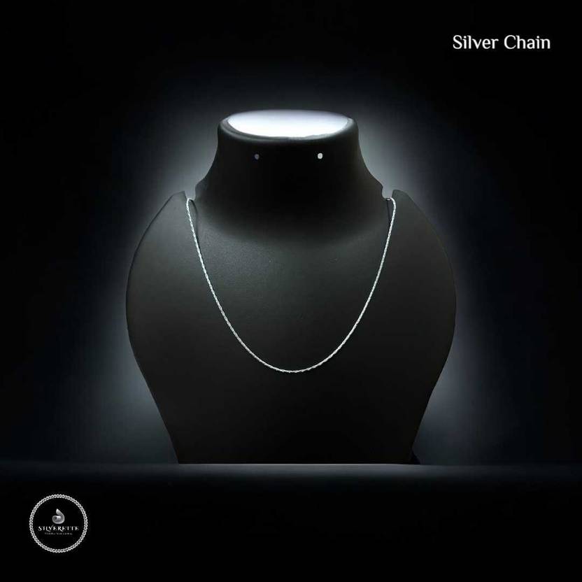 Silverette SJ Plane Chain-09 Silver Chain Price in India - Buy ...