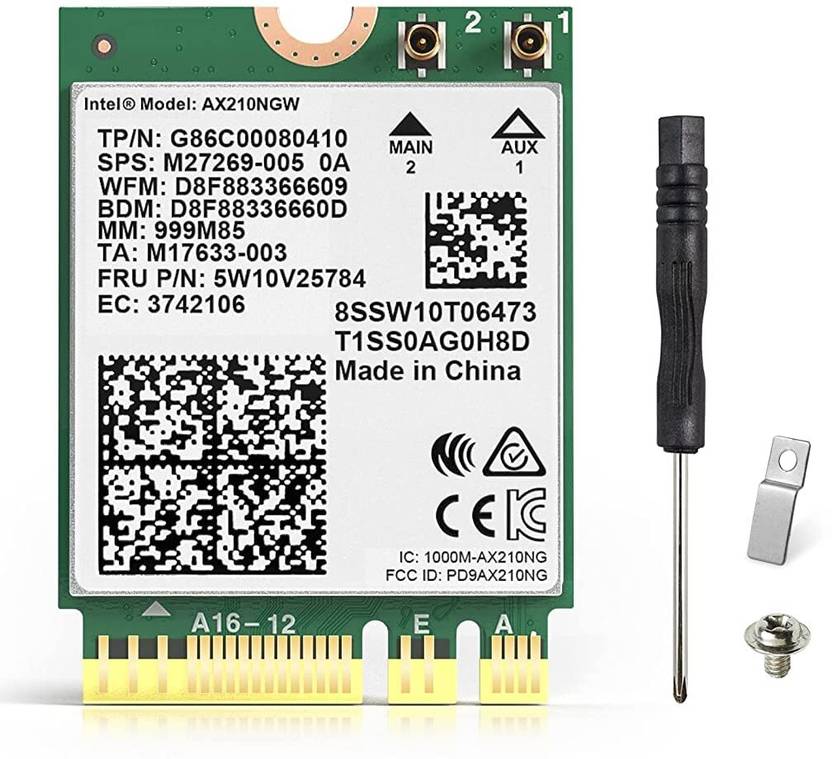 HASTHIP WiFi 6E Card AX210 5.2 Tri Band Wireless Module Network ...