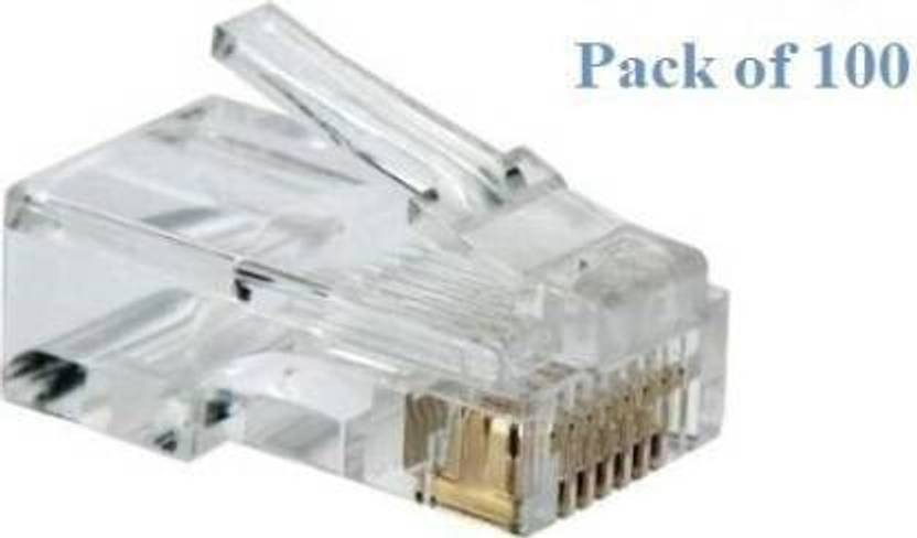 Etake (Pack of 100) NT Connector Ethernet Cable Head Plug Cat5, 5E RJ45 ...