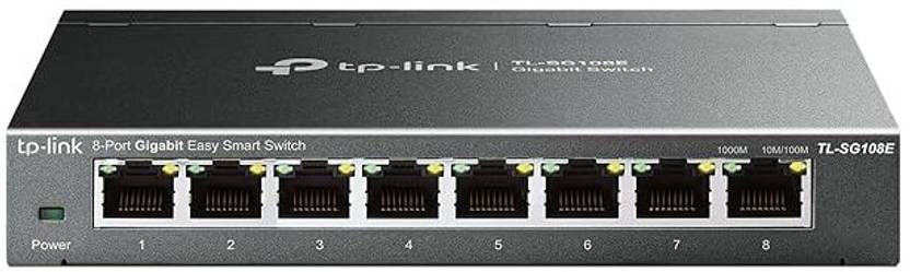 TP-Link 8-Port Gigabit Easy Smart Switch (Tl-Sg108e) 8 Ports 10 Mbps ...