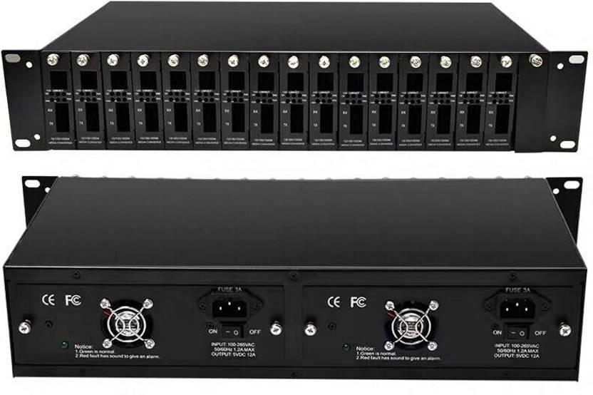 HANUTECH 2U 14 Slots 19 inch Rack Mount Chassis, Double Power Supply ...