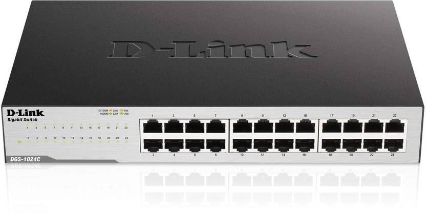 D-Link 24-Port Unmanaged Gigabit Switch 24xGigabit Ethernet Network, 2 ...